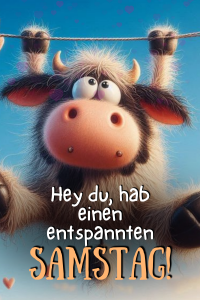 50 lustige Samstagsgrüße als Bild zum Versenden für dich! Guten Morgen ...