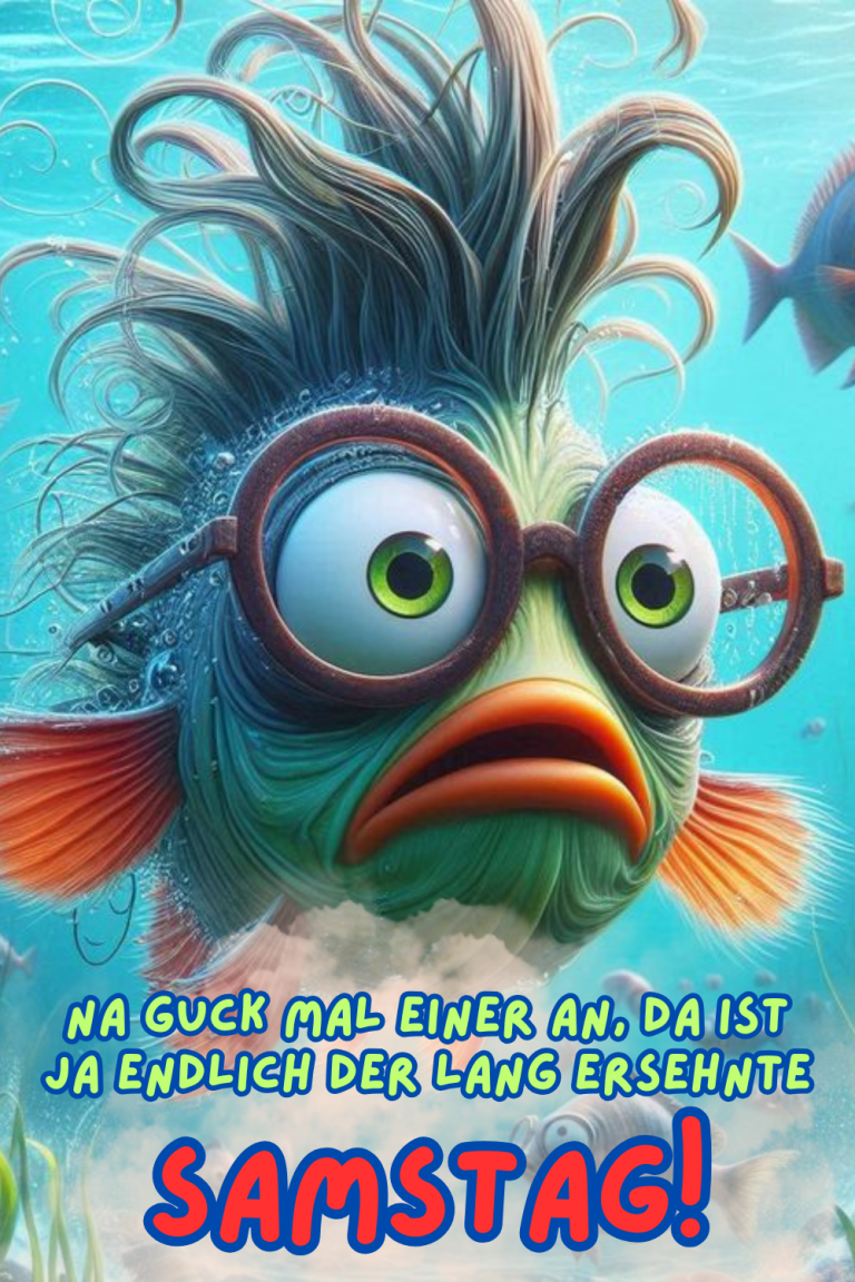 50 lustige Samstagsgrüße als Bild zum Versenden für dich! Guten Morgen ...