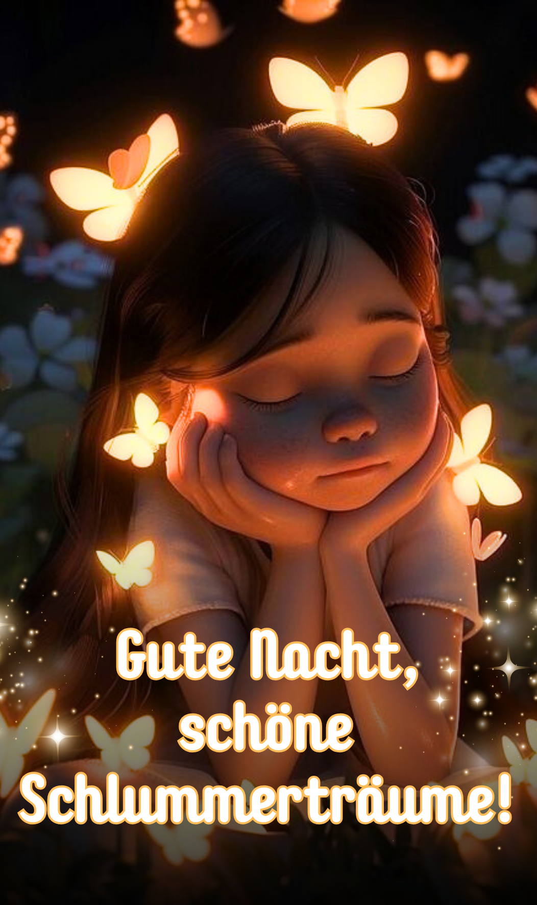 NEU: Gute Nacht schlaf schön Bilder Grüße, träum was süßes schönes Spruchbild, Grußbild Whatsapp ...